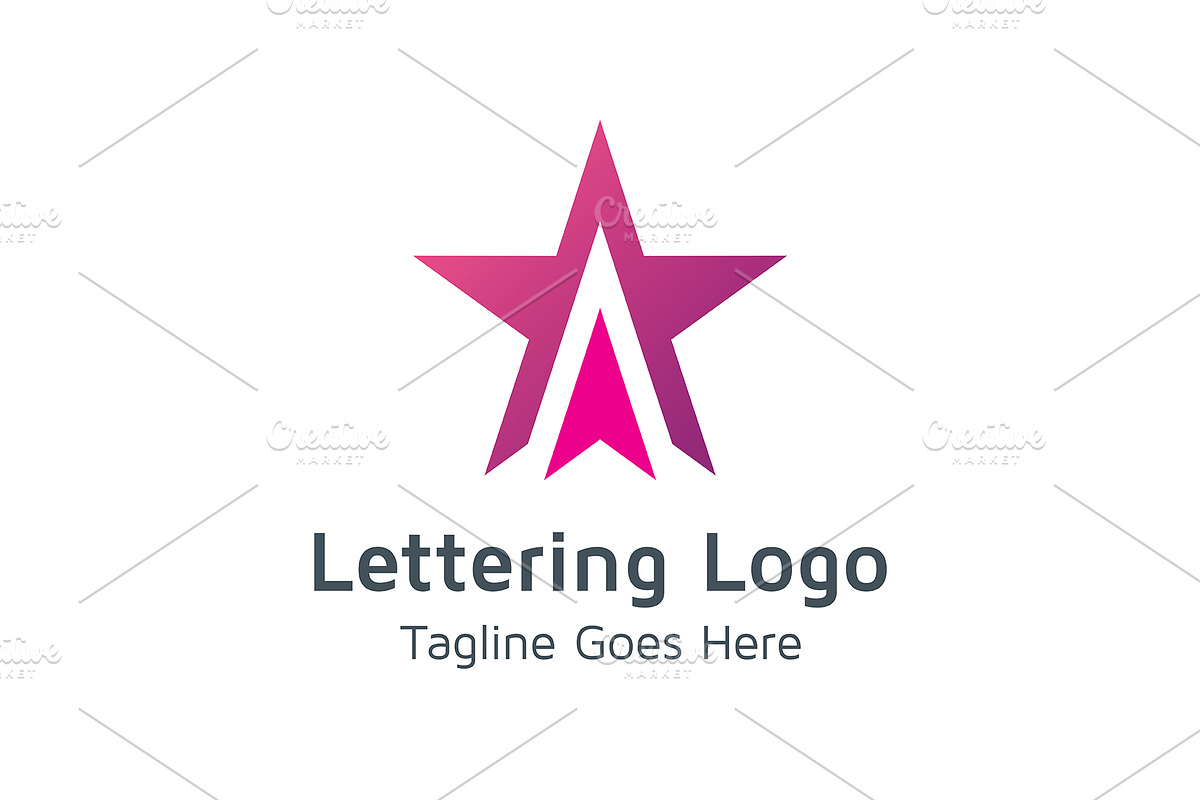 20 Logo Lettering A Template Bundle, a Branding & Logo Template by ...
