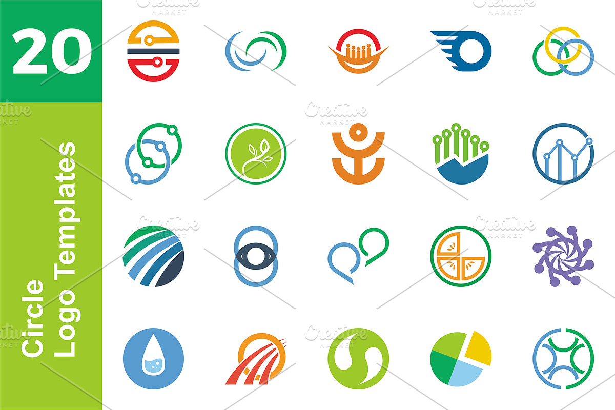 20 Logo Circle Templates Bundle, a Branding & Logo Template by Friendesigns