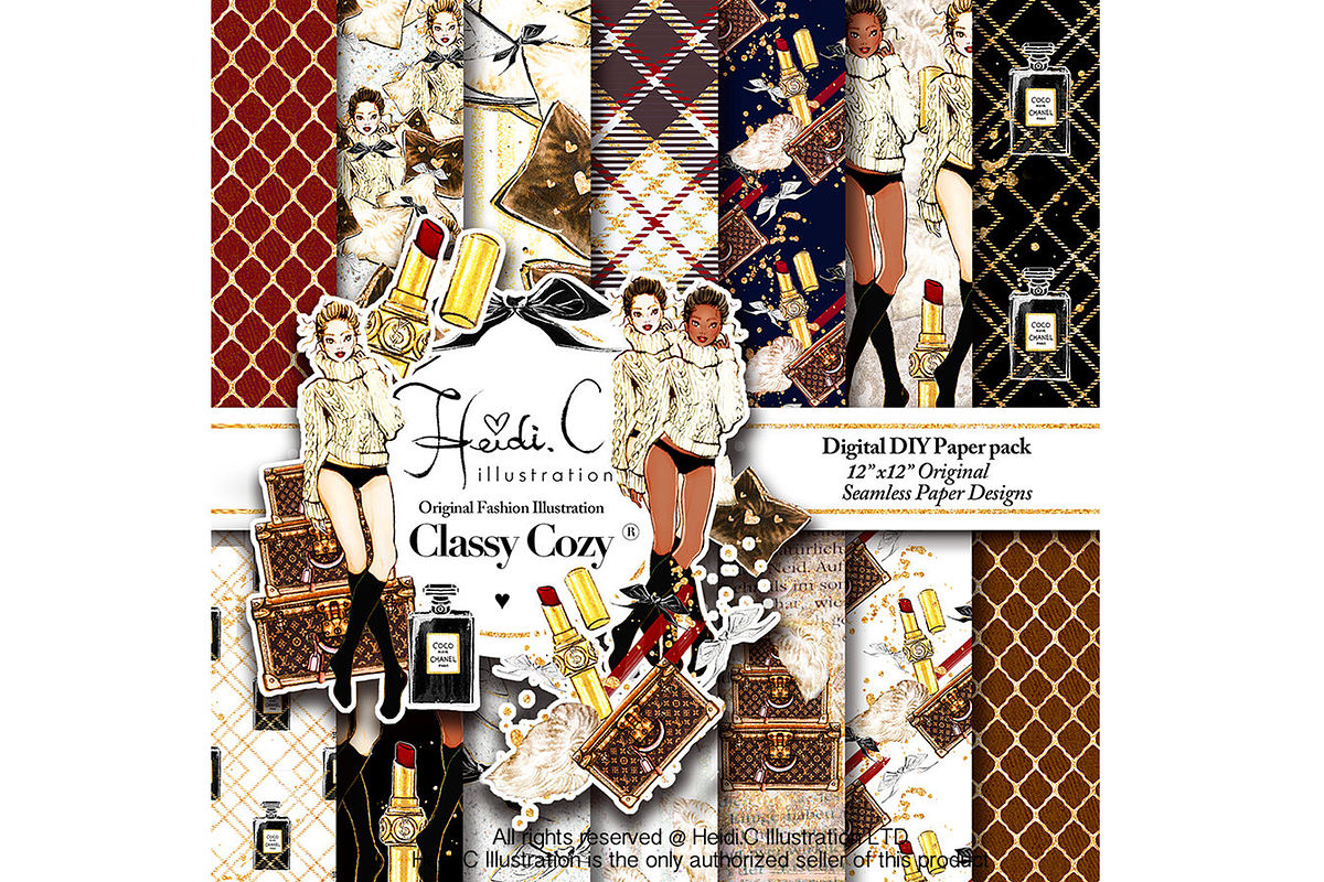 Classy Cozy Paper Pack, a Pattern Graphic by HeidiCIllustration