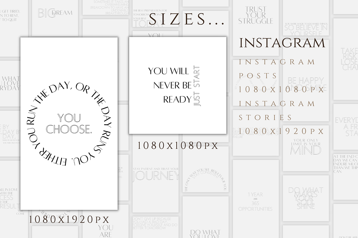 Motivation Quote Canva Template Pack, a Social Media Template by ...