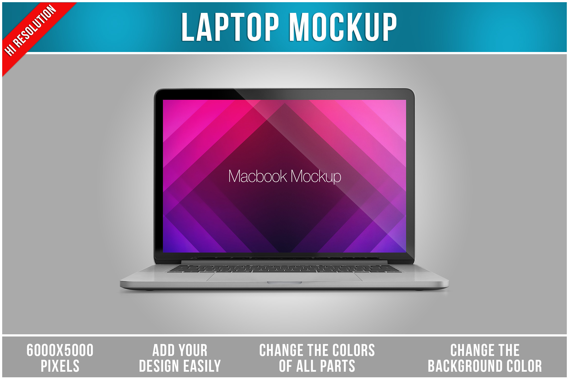 Laptop Mockup, a Mac Mockup by Bruno's Shop