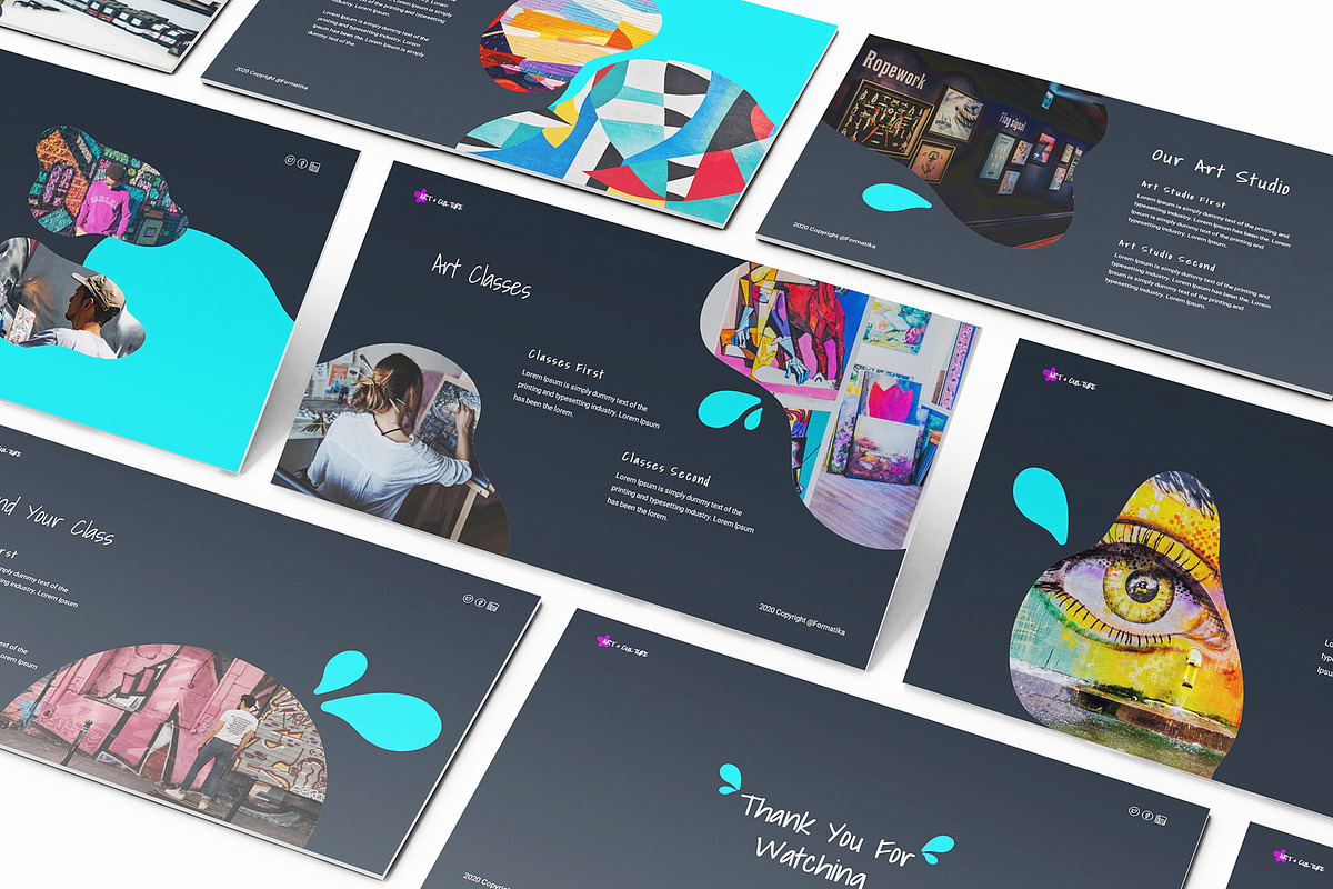 Art Gallery Google Slides Template, a Presentation Template by ...