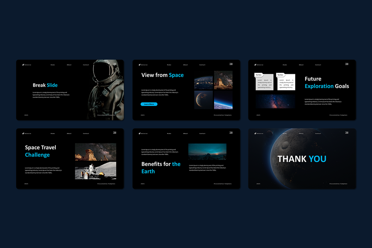 Space Journey - Google Slides, a Presentation Template by Iqsiart Studio