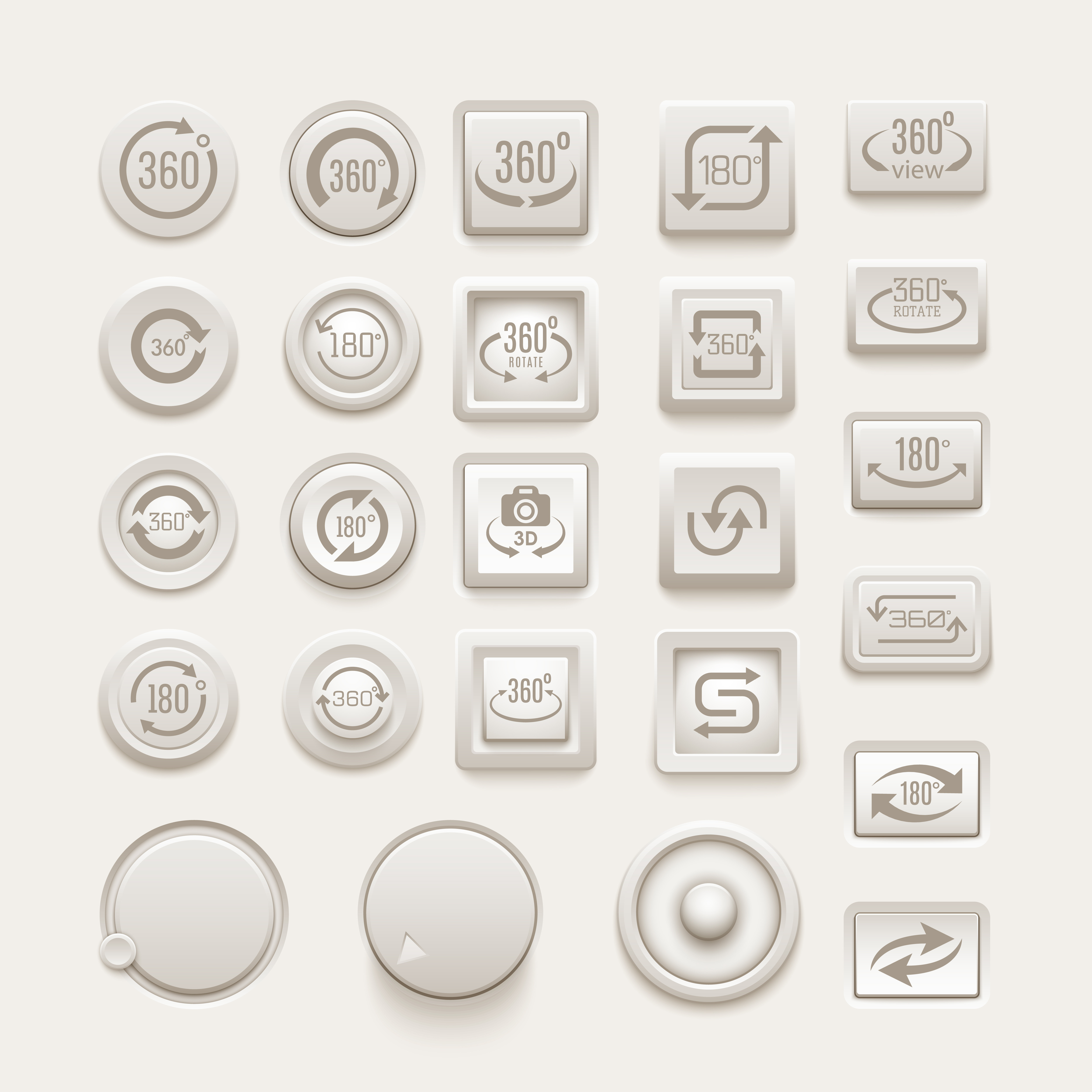 Rotate buttons vector set, a Technology Illustration by Vectorstockersland