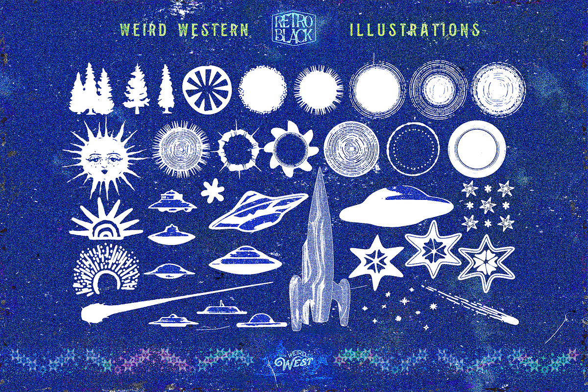 320 Western Icons and Illustrations, an Object Graphic by Retro Black ...