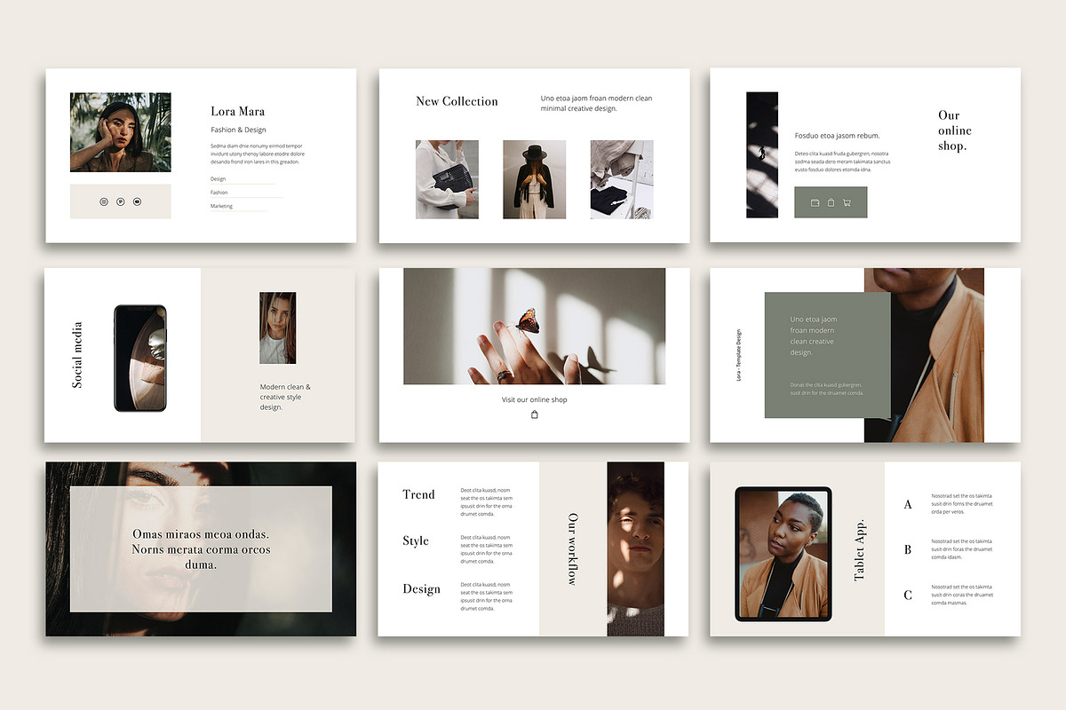 LORA - Keynote Template, a Presentation Template by PixaSquare | Creative Market