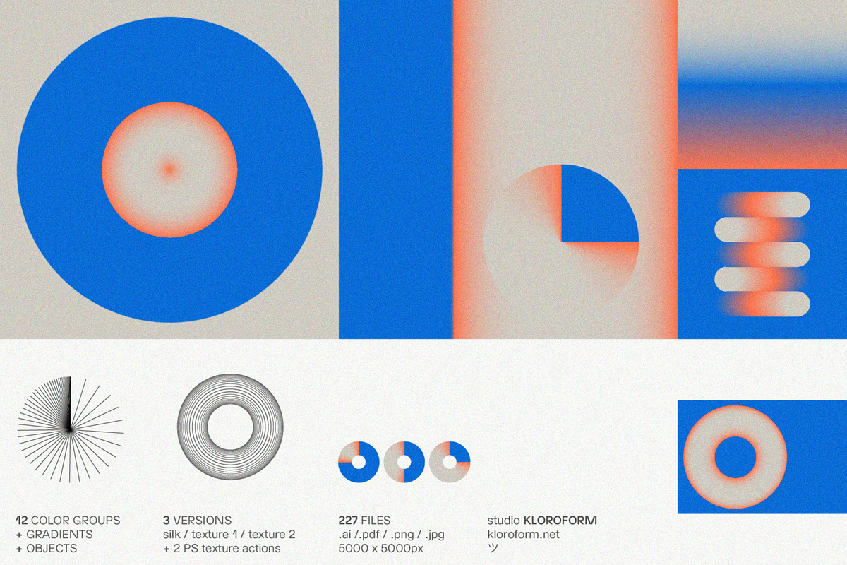 Gradient + Objects | Creative Market
