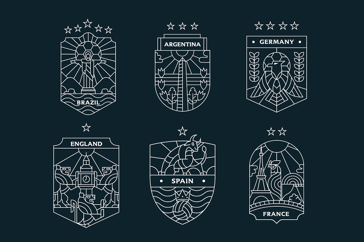 World Cup Team Badges Collection