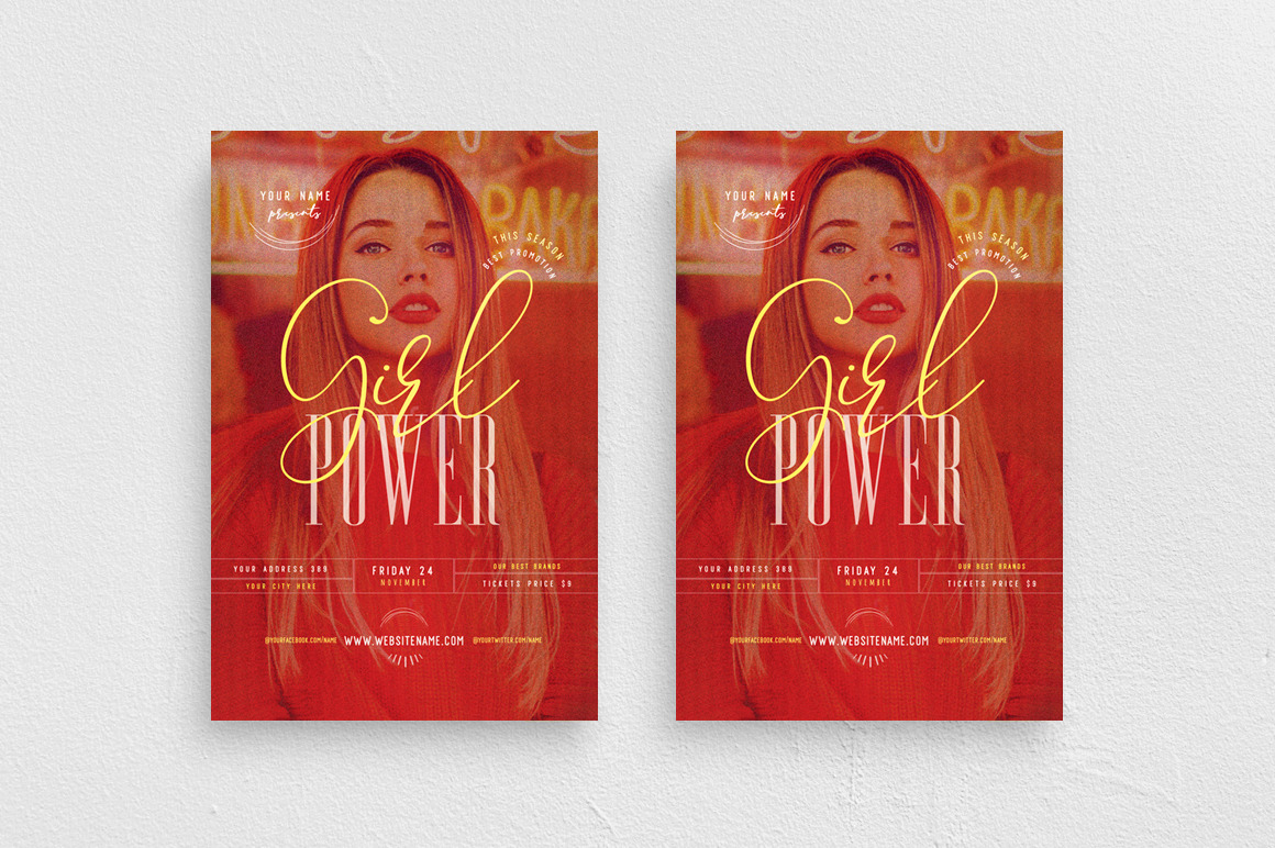 Girl Power Flyer Template, a Flyer Template by Touringxx Creative Studio