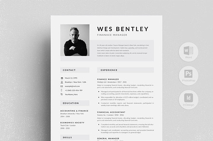 Laura | CV / resume template | Resume Templates ~ Creative Market