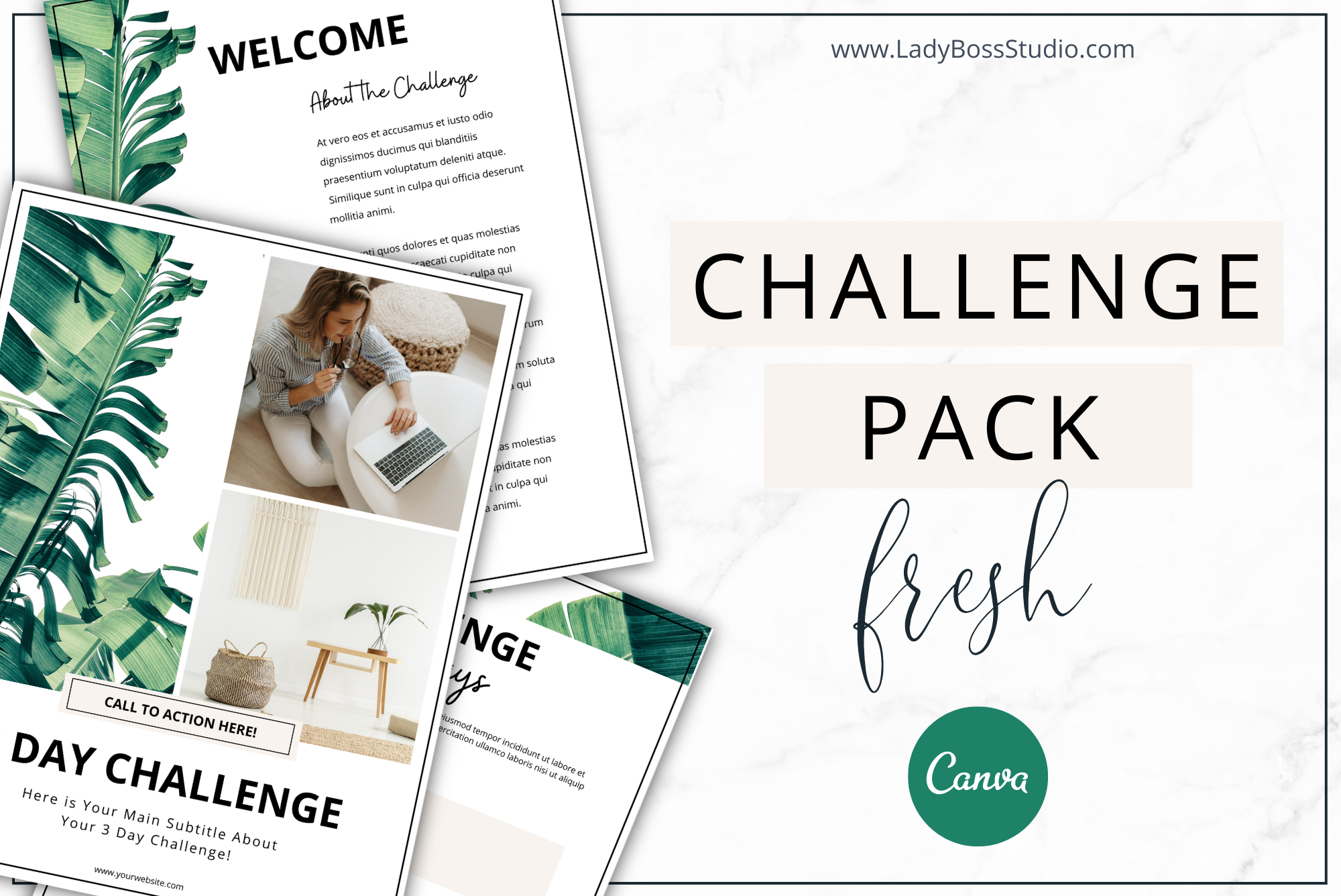 Challenge Templates Canva | Fresh, a Magazine Template by Lady Boss ...