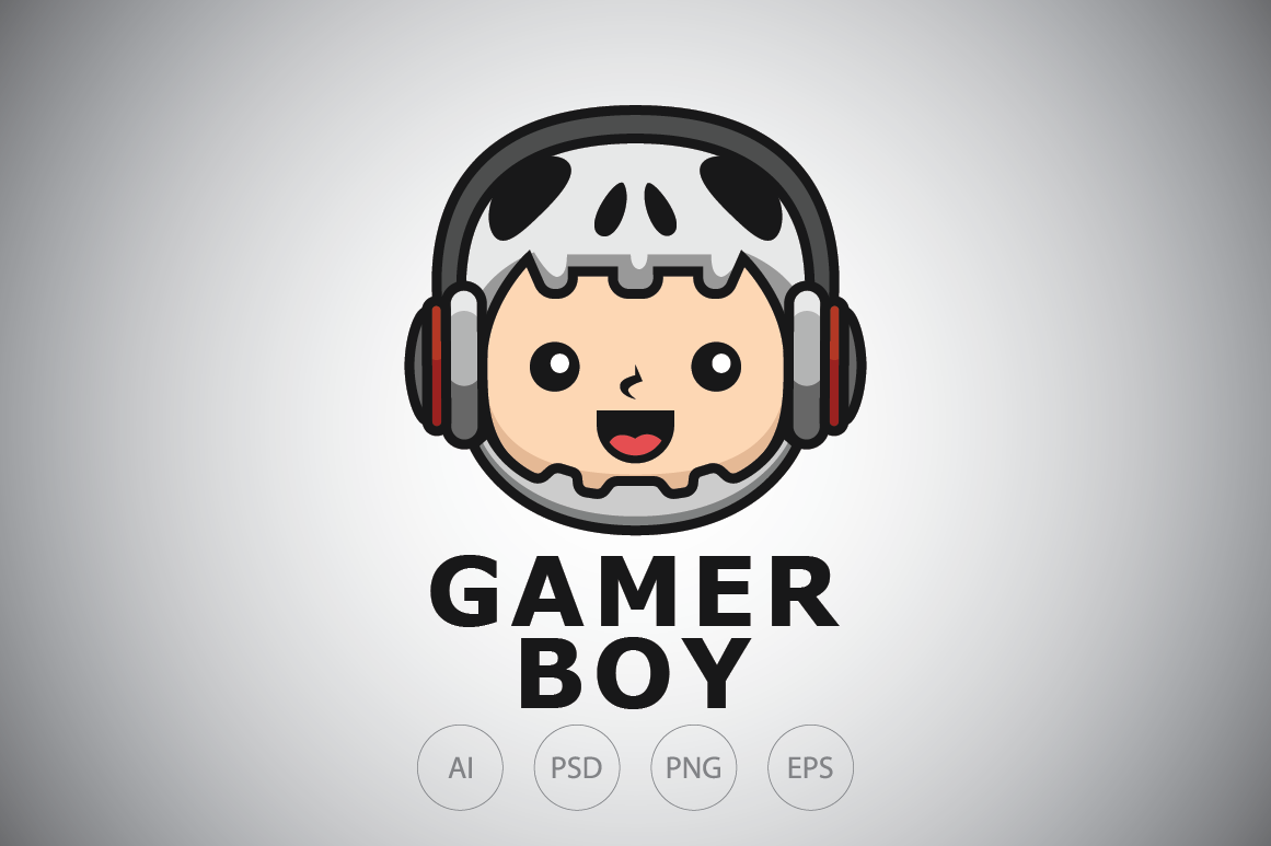 Skull Gamer Boy Logo Template, a Branding & Logo Template by Heavtryq ...