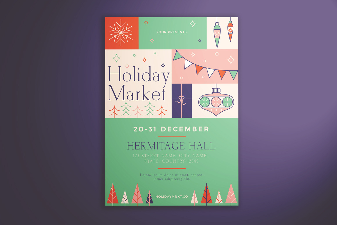 Holiday Market Flyer, a Flyer Template by KMZVR.Lab