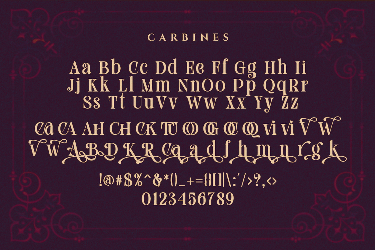 Carbines, a Serif Font by Gatype