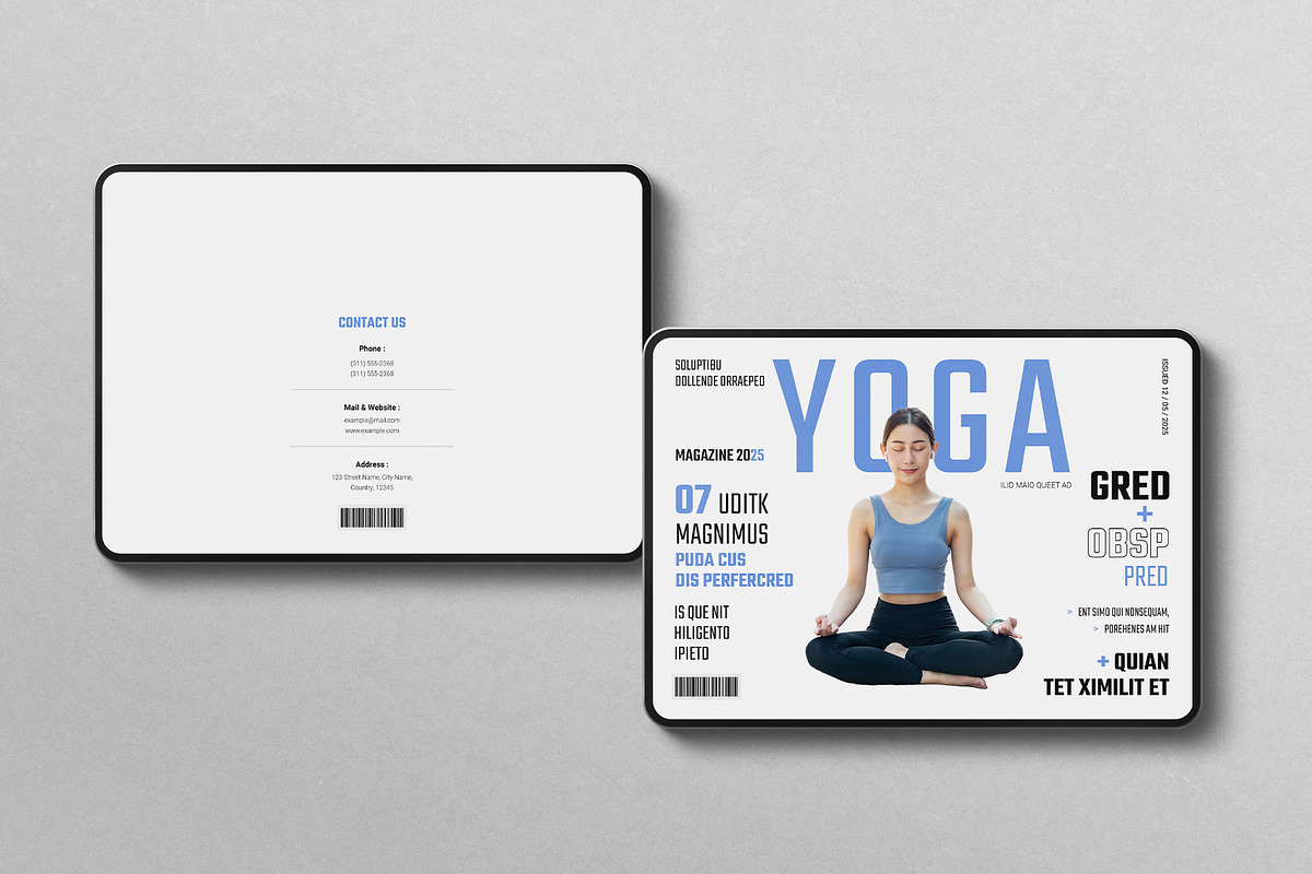 Yoga Digital Magazine Landscape, a Magazine Template by TemplatesForest