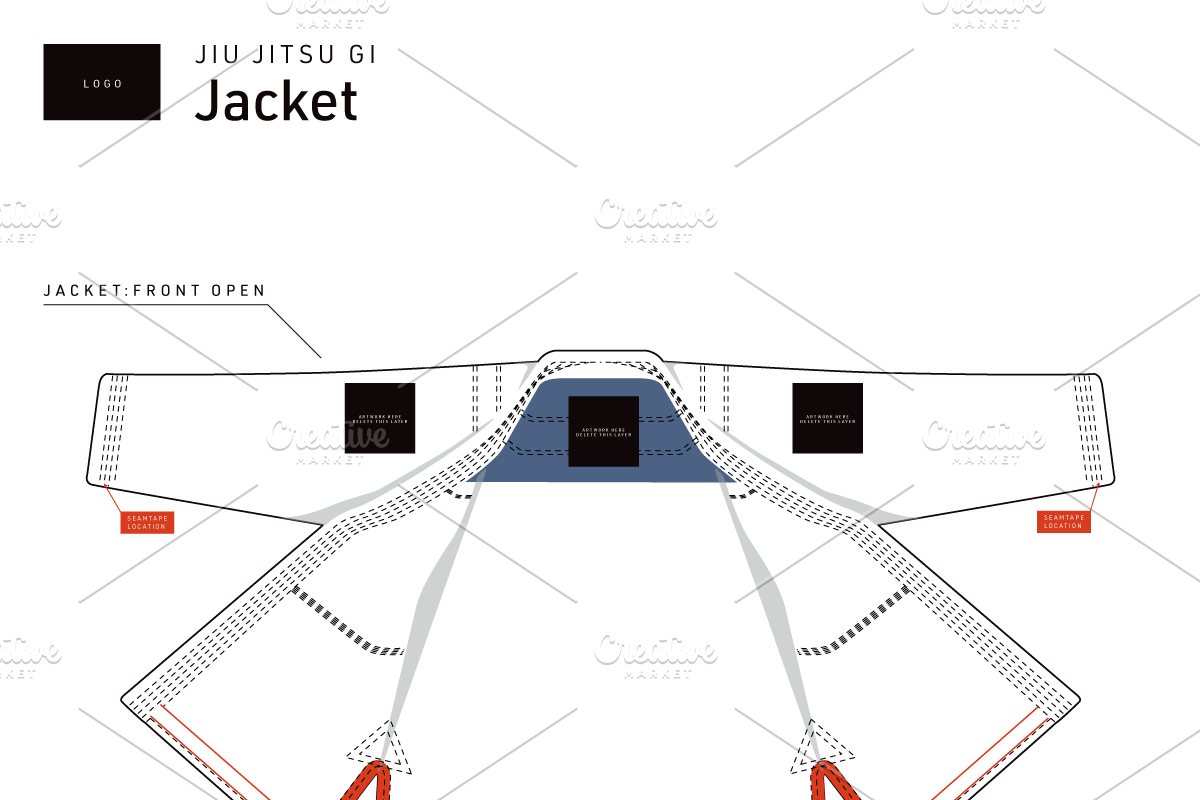Jiu-Jitsu Vector Template, a Product Mockup by Supah Shop