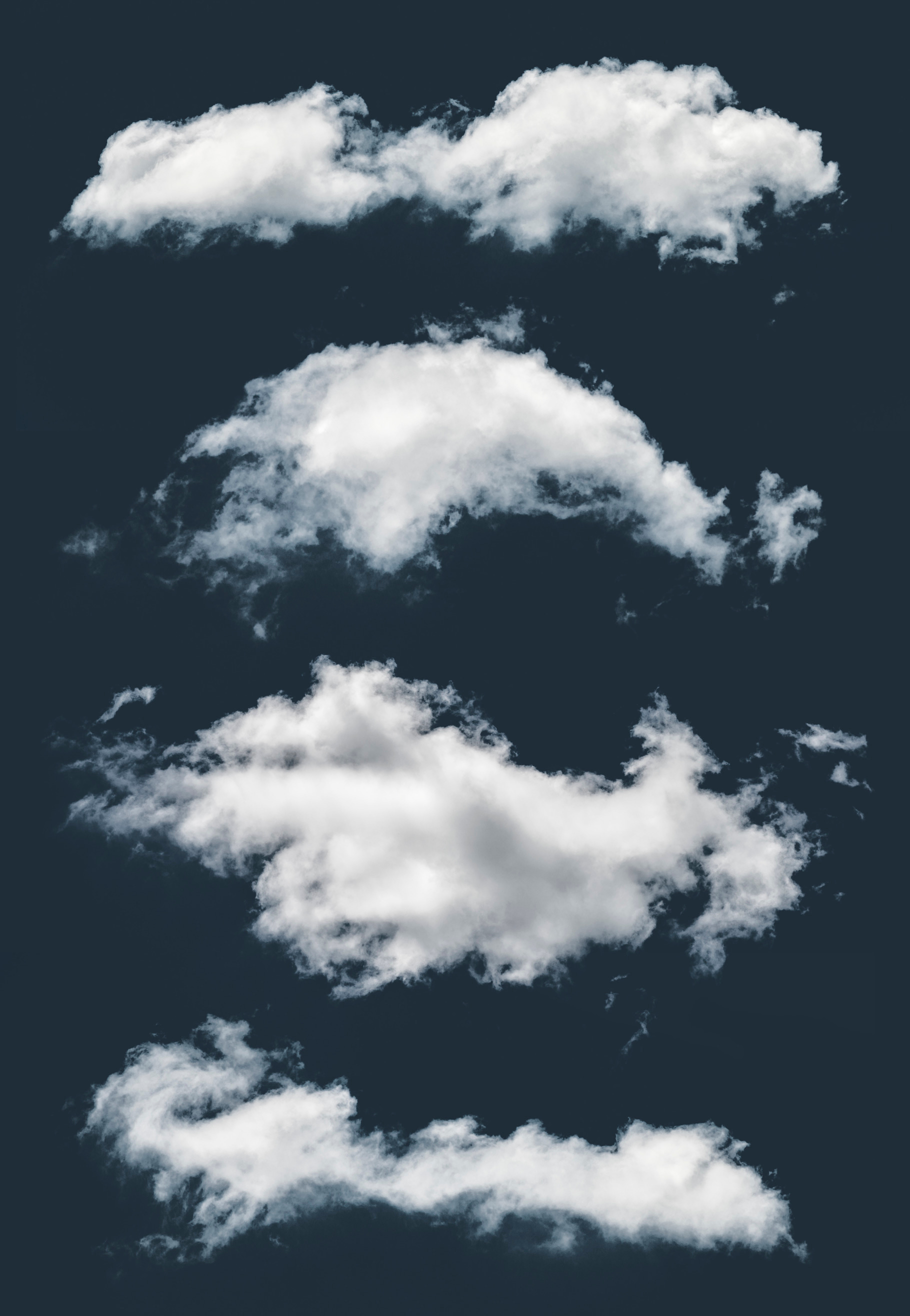 Isolated clouds on dark containing clouds, isolated, and cloud, a ...