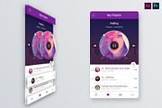 Music App UI Template, an UI Kit Template by App Innovation