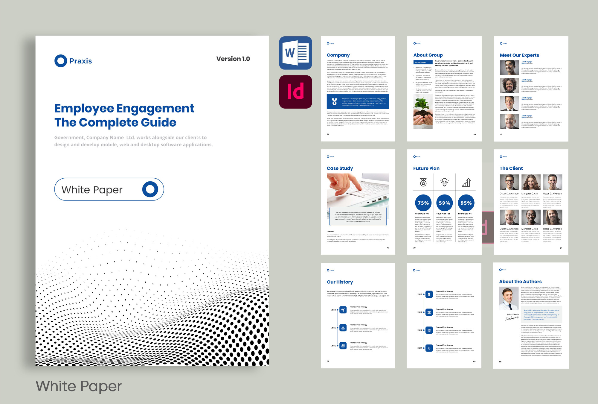 White Paper | MS Word & Indesign, a Brochure Template by azadcsstune