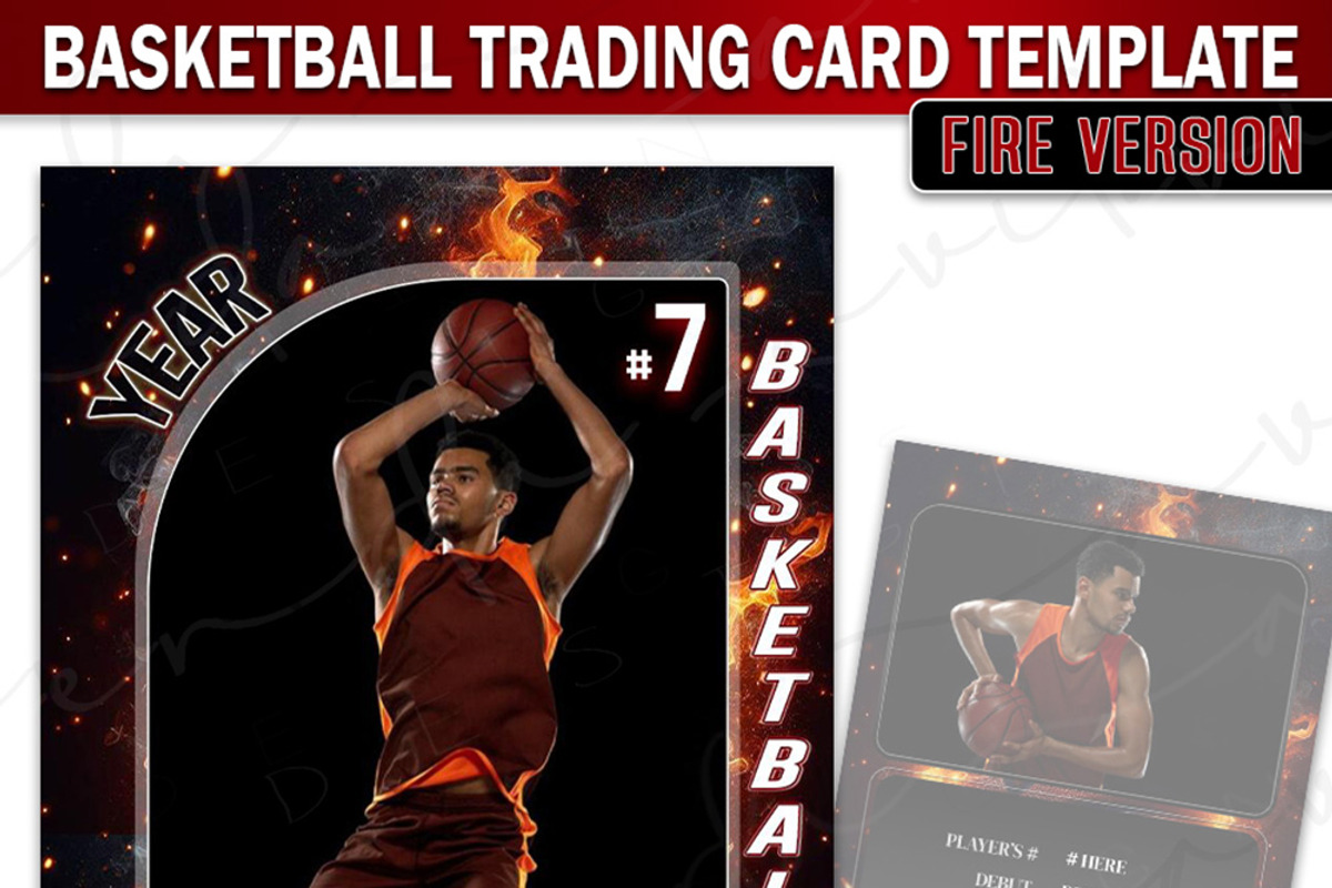 Basketball Trading Card Template, a Card Template by Brenda Avila ...