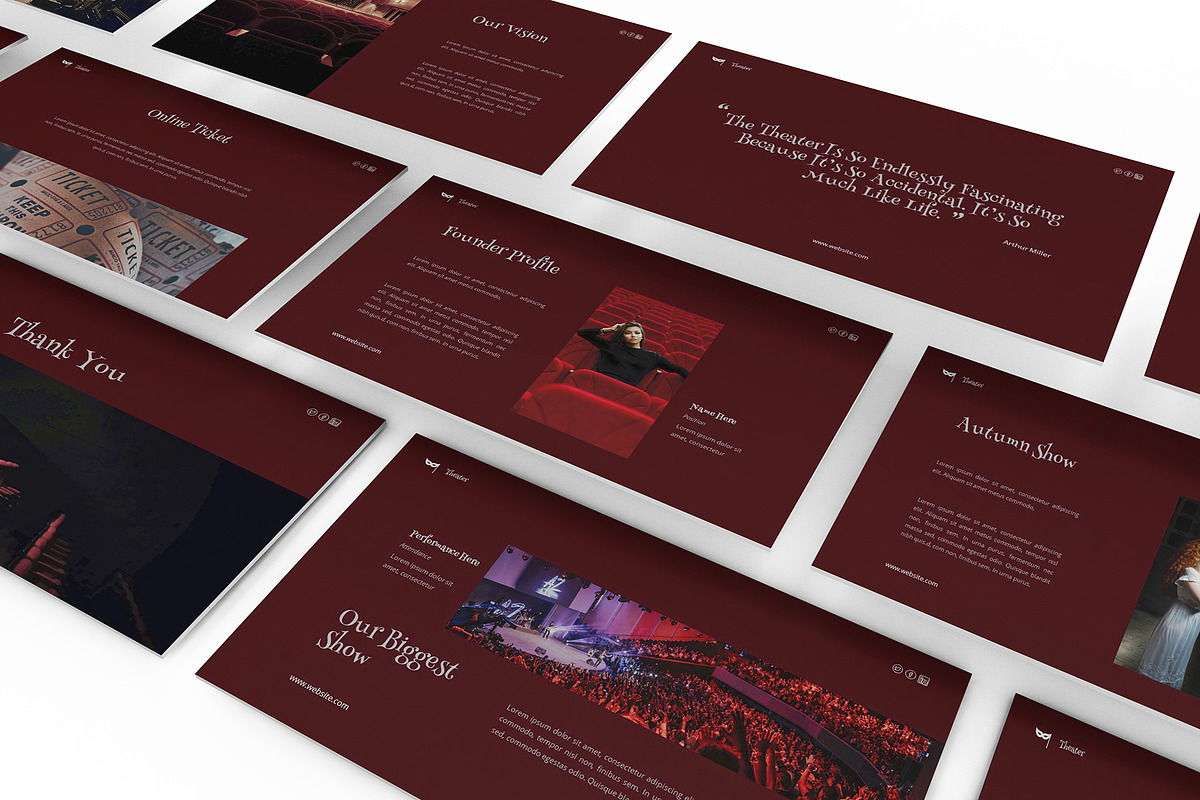 Theater Google Slides Template, a Presentation Template by Formatika ...