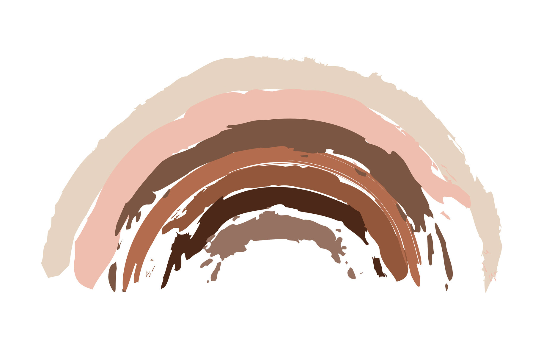 Rainbow shape in skin colors, a Person Illustration by Sonjachni ...