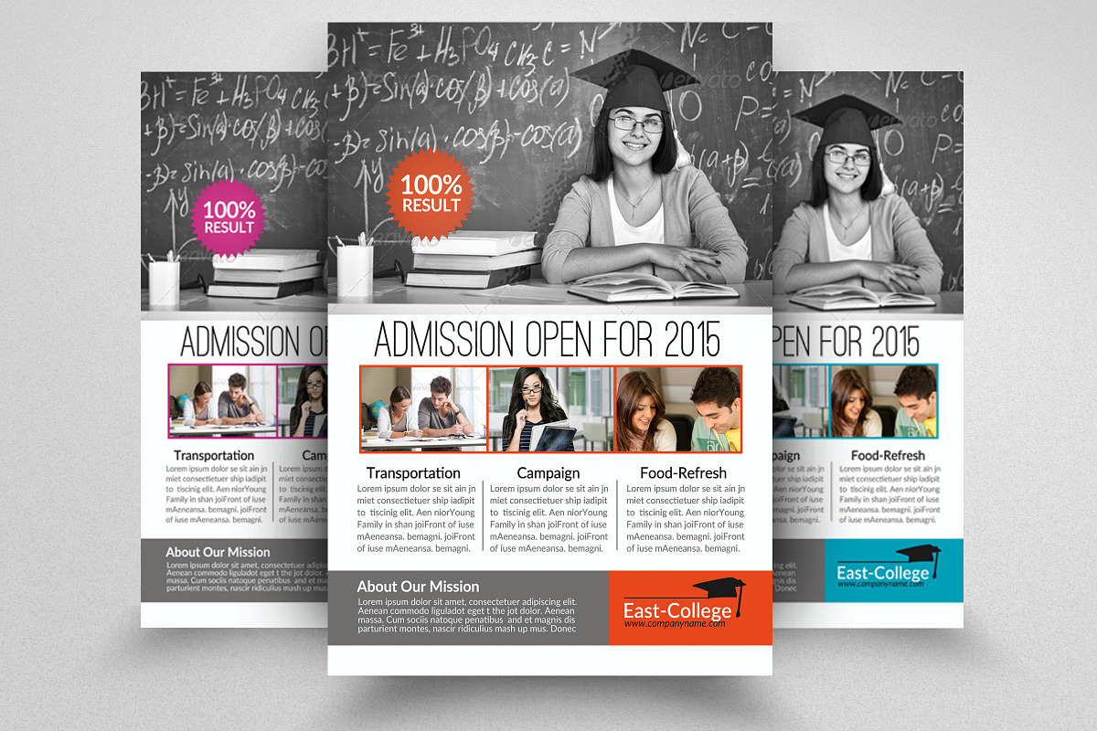 6 College Education Flyer Bundle, a Flyer Template by Psd Templates
