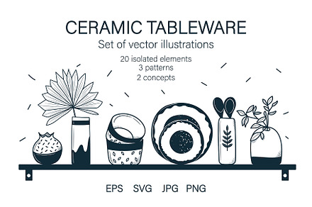 Ceramic ware | Decorative Illustrations ~ Creative Market
