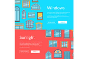 Vector window flat icons horizontal, a Background Graphic by Onyx