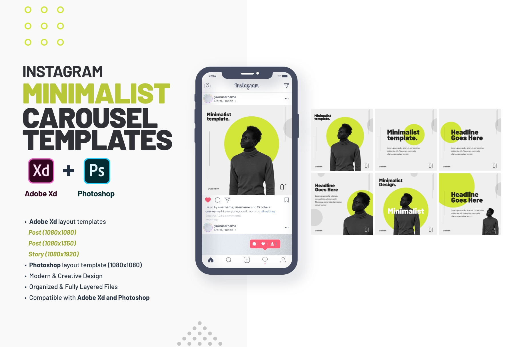 Minimalist IG Carousel Templates, a Social Media Template by rubencespedes