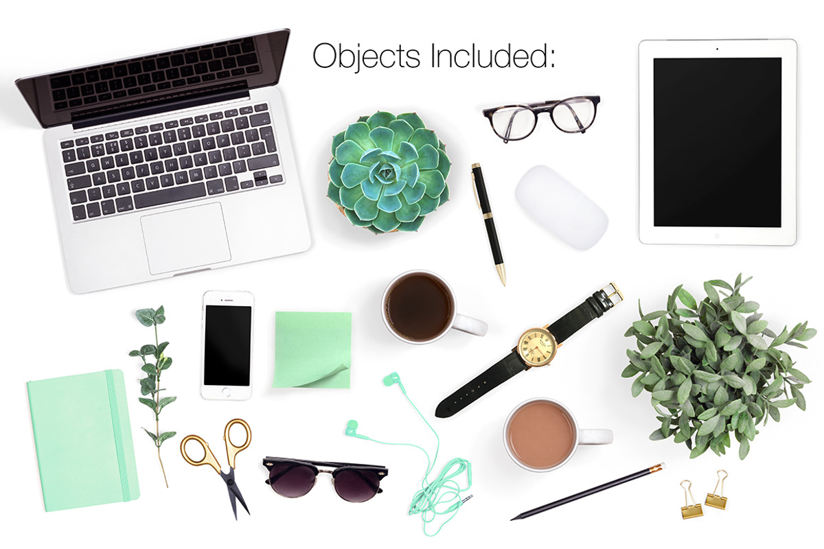 Desk Scene Creator - Top View, a Product Mockup by Pixomize