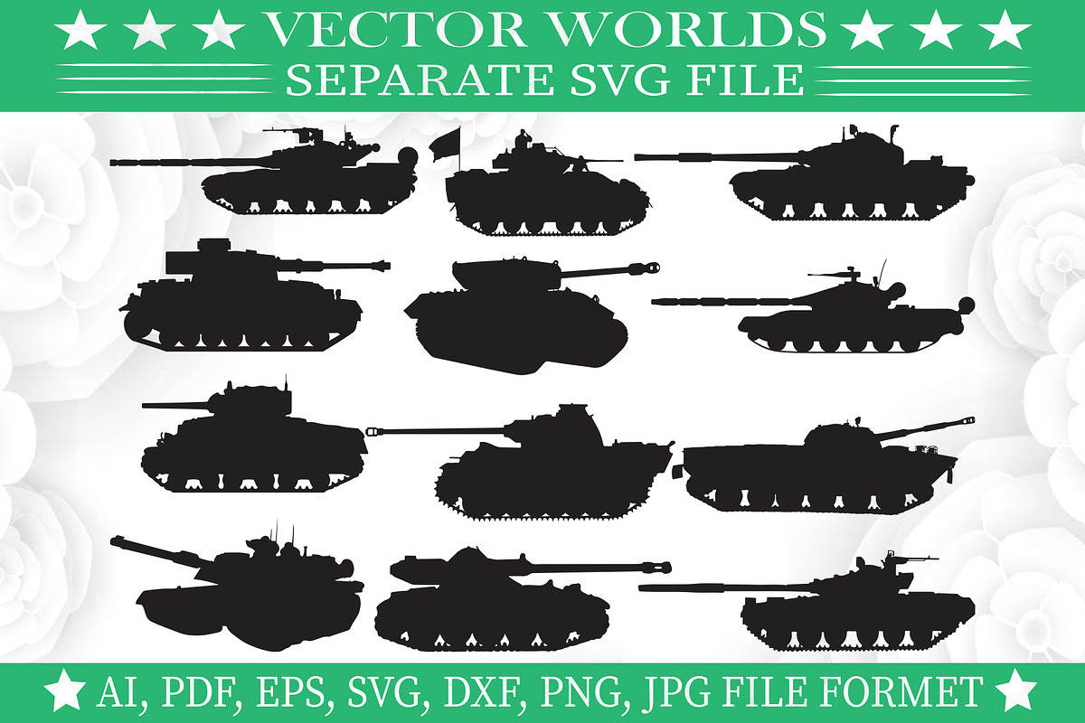 Tank Svg, Tanks, Army, War Svg, an Object Graphic by VectorWorlds