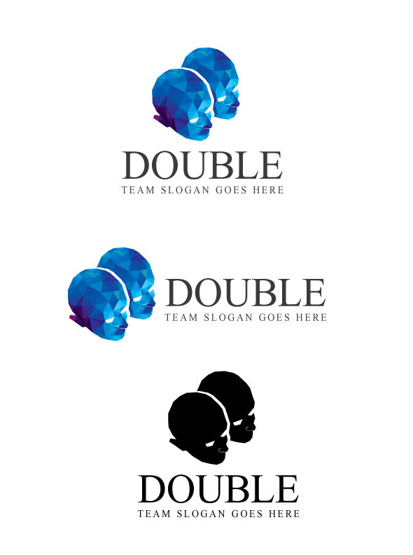 Double Team Logo, a Branding & Logo Template by Mariyana