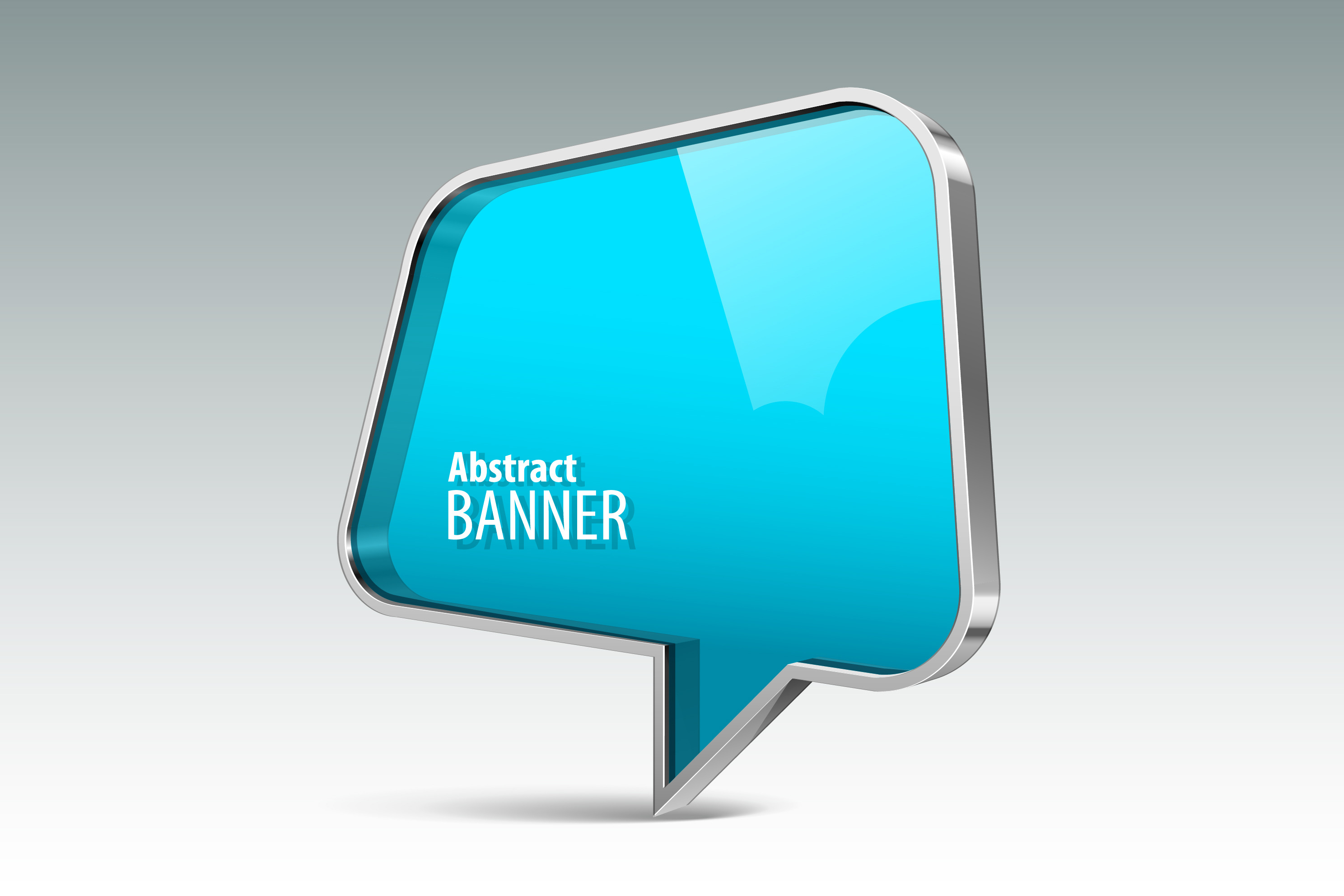 Shiny gloss azure vector banner, a Product Mockup by Sunny | Creative ...