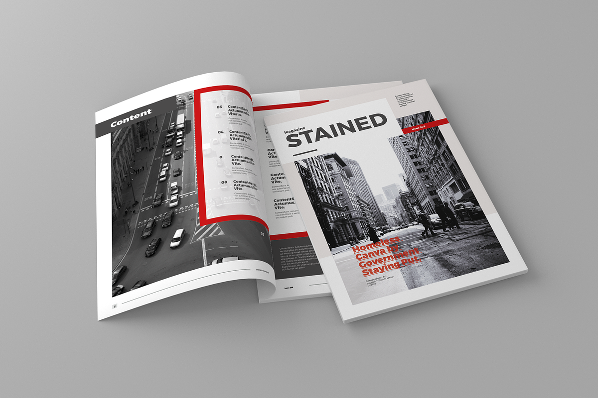 Stained - Magazine Template, a Magazine Template by inspirasign