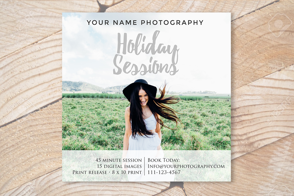 Holiday Mini Sessions Template, a Flyer Template by ShalexDesigns