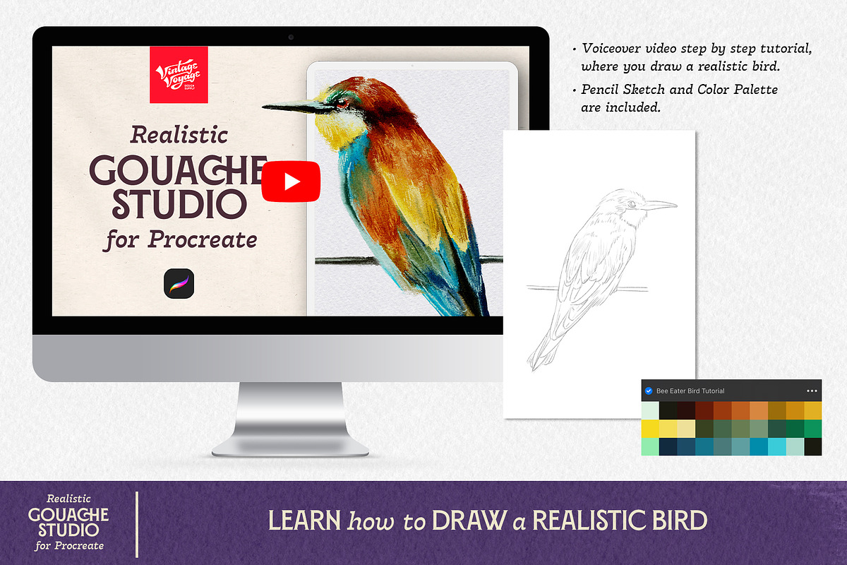 Realistic Gouache Studio for Procreate