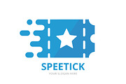 Vector fast ticket logo combination., a Branding & Logo Template by ...