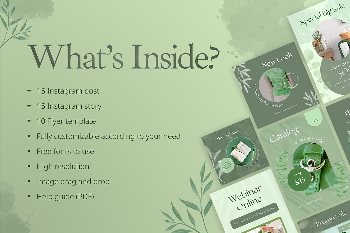 Green Life 3in1 Canva Template