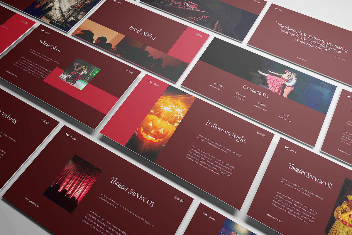 Theater Google Slides Template, a Presentation Template by Formatika ...