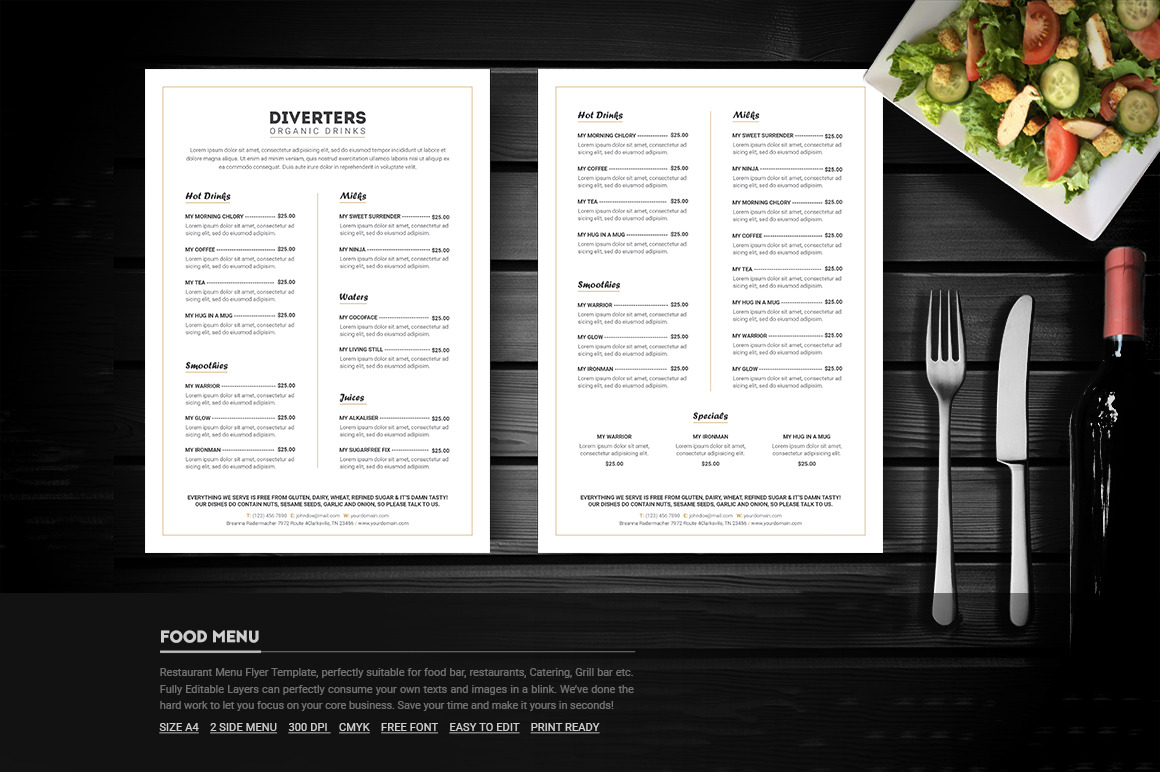 Food Menu, a Templates & Theme by Diverter