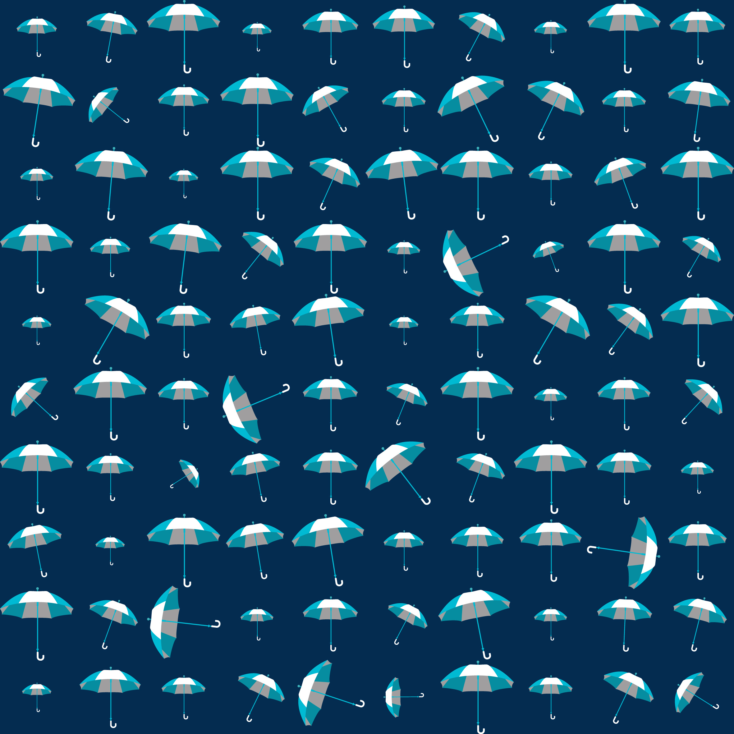 Umbrella seamless pattern design, a Texture Illustration by VectorAN