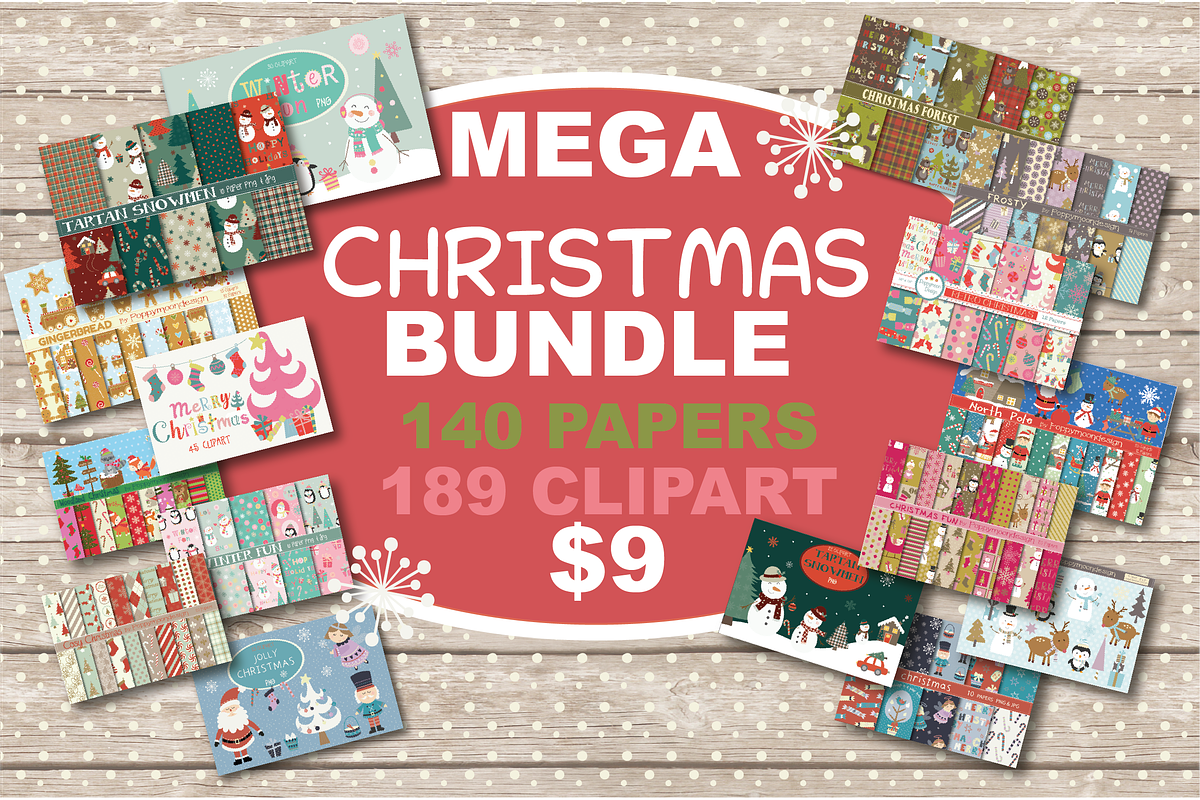 Mega christmas bundle, an Animal Illustration by Poppymoondesign