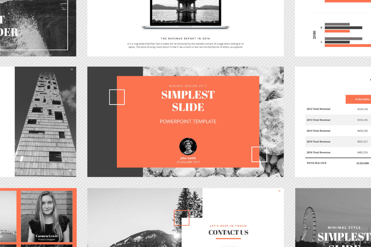 Simplest Slide PowerPoint Template, a Presentation Template by Wipavee