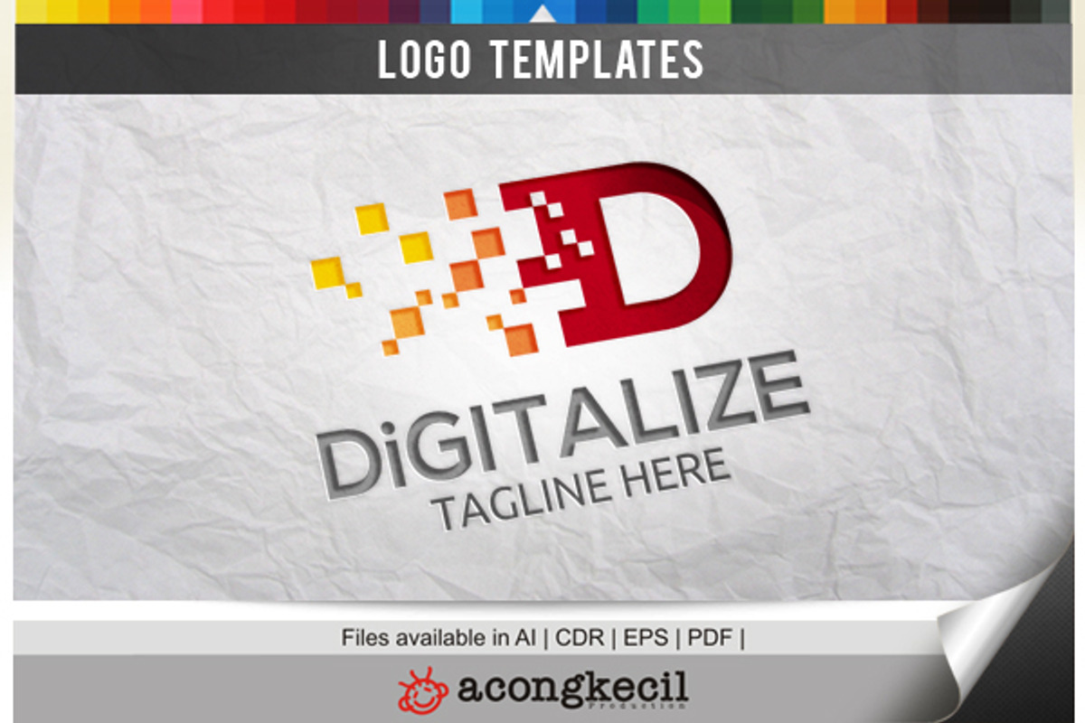 Digitalize, a Branding & Logo Template by Acongraphic | Creative Market