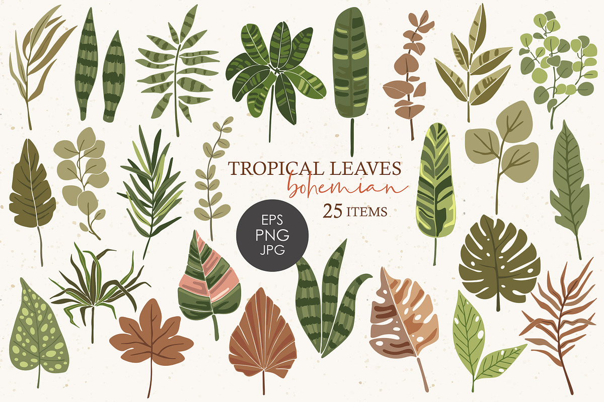 Plant cliparts bundle, an Illustration by ⋒DesignECShop⋒