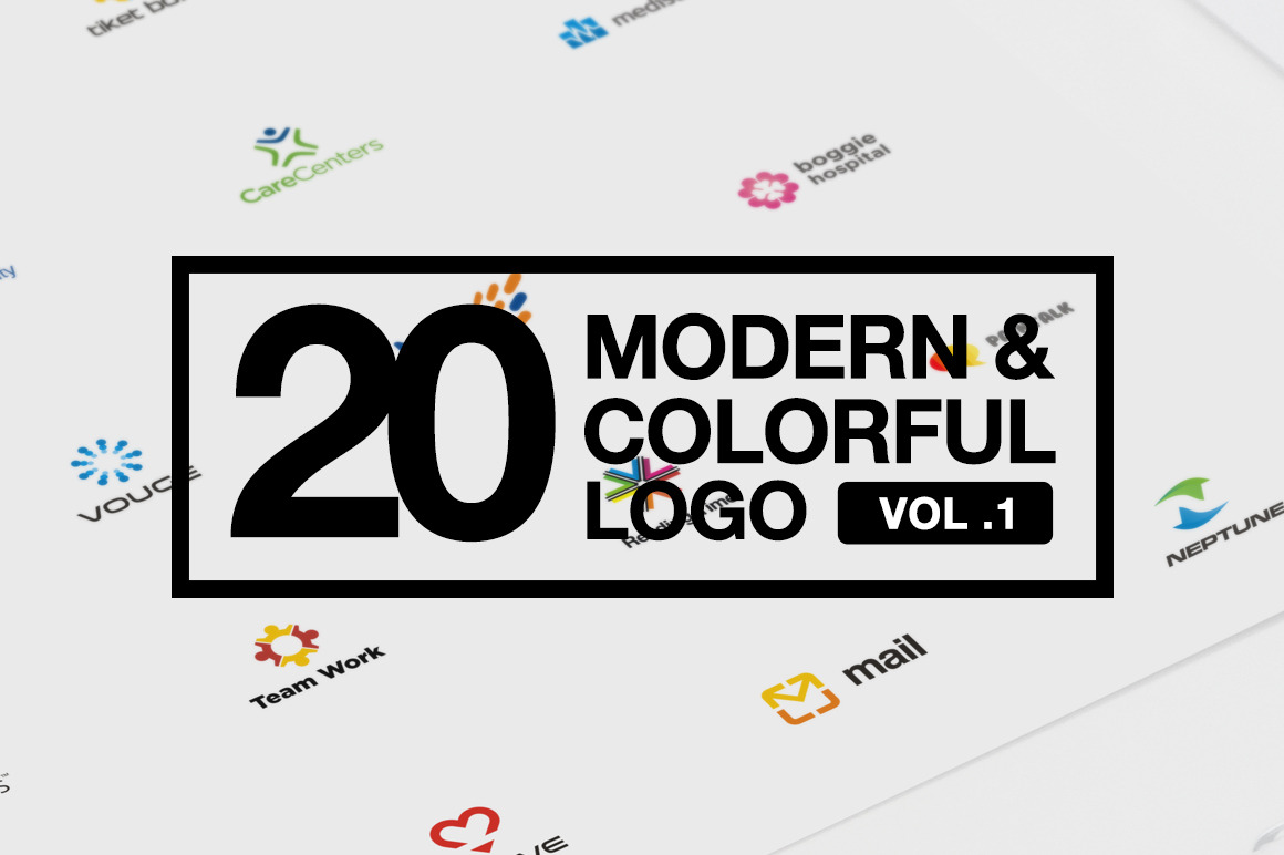20 Modern & Colorful Logo Vol 1, a Branding & Logo Template by PremiumGoods