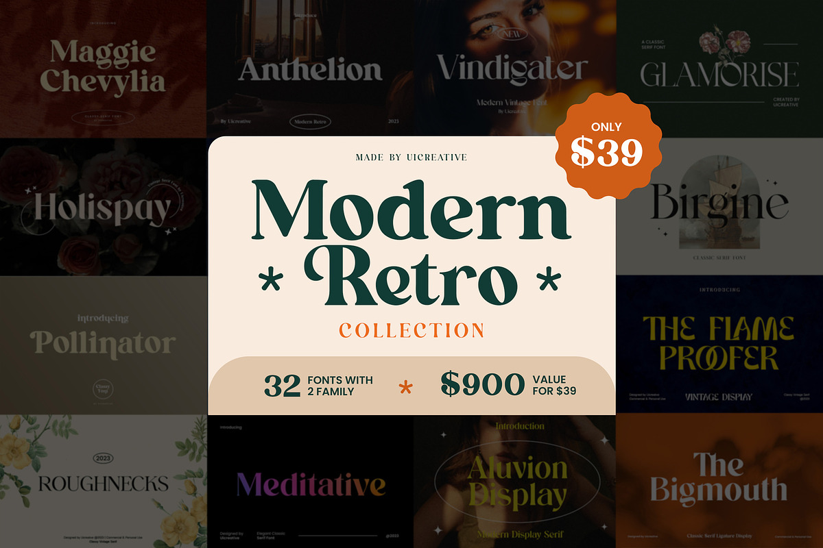 Modern Retro Font Bundles