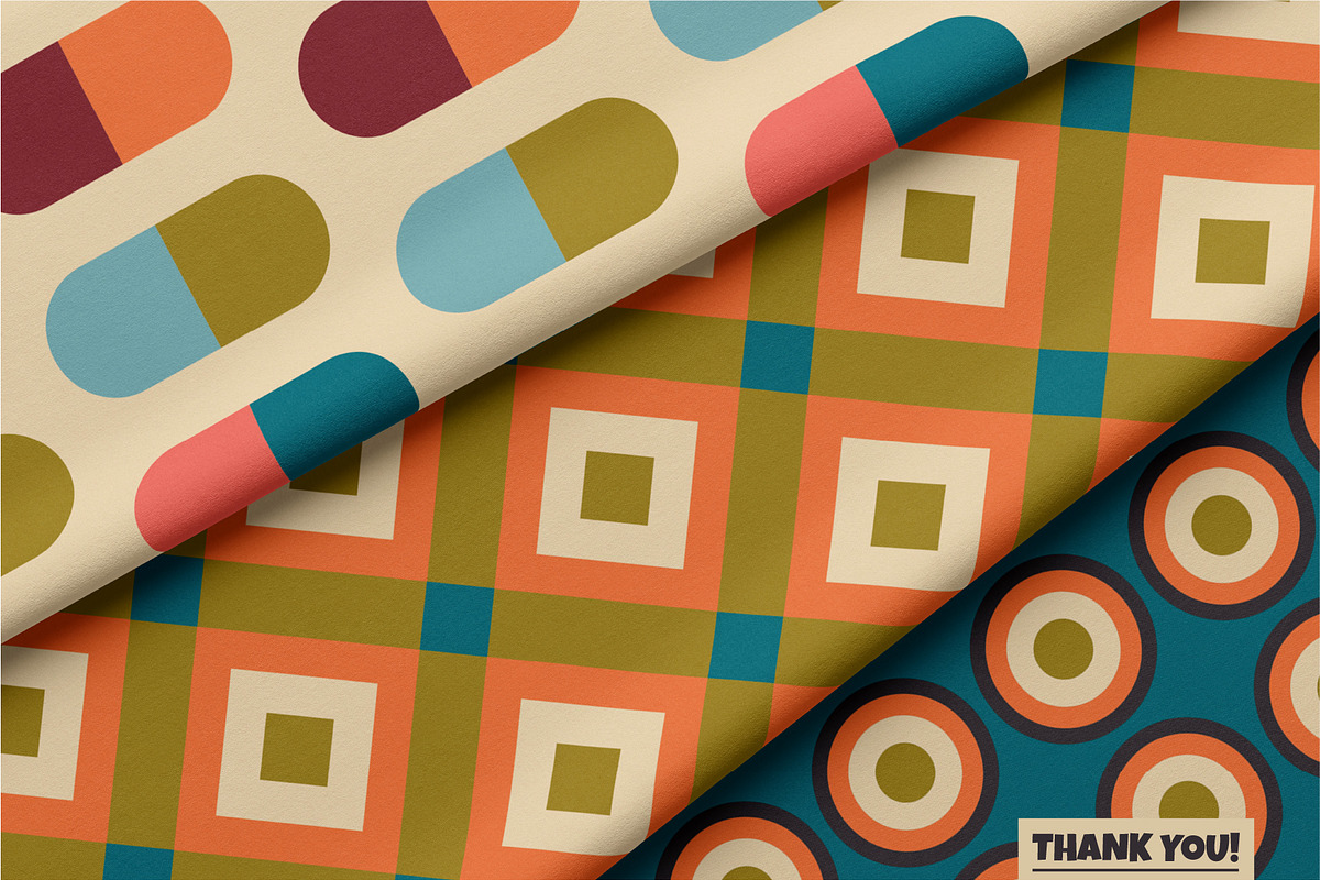 MID CENTURY Modern Seamless Patterns, a Pattern Graphic by AnnArt