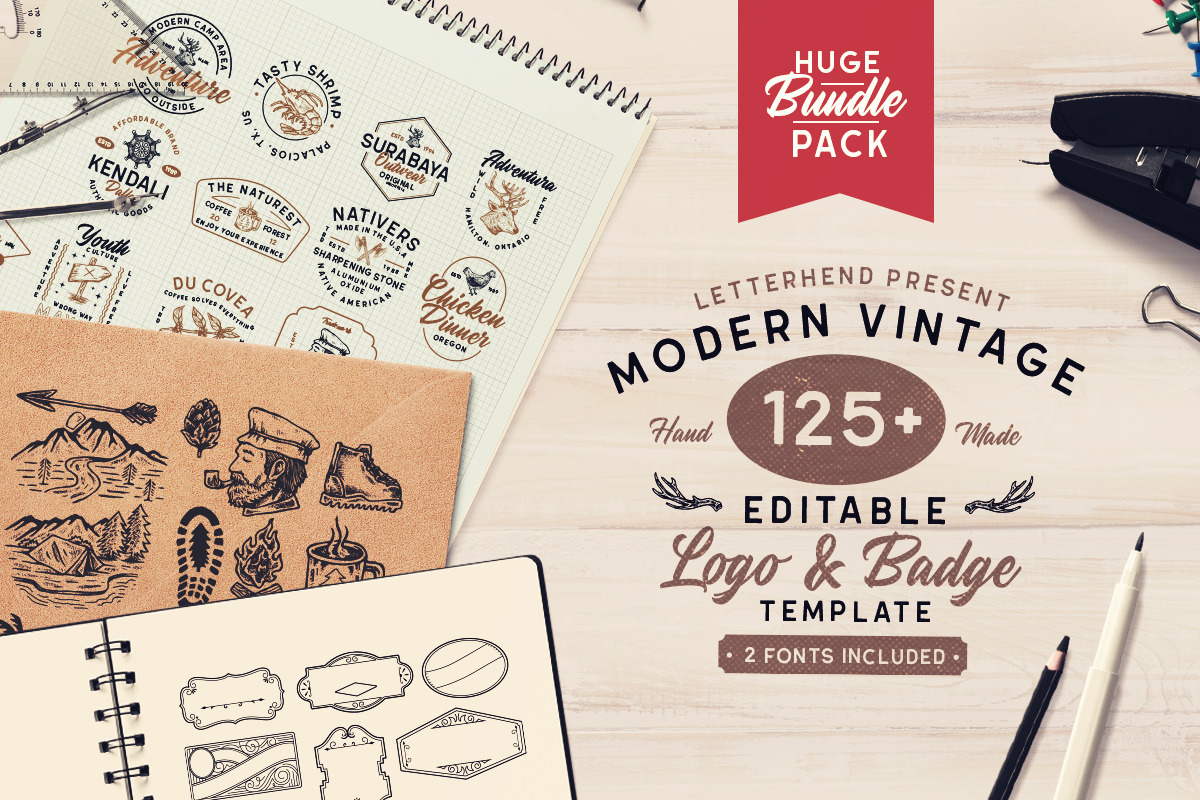 Modern Vintage Logopack (+EXTRAS), a Branding & Logo Template by ...